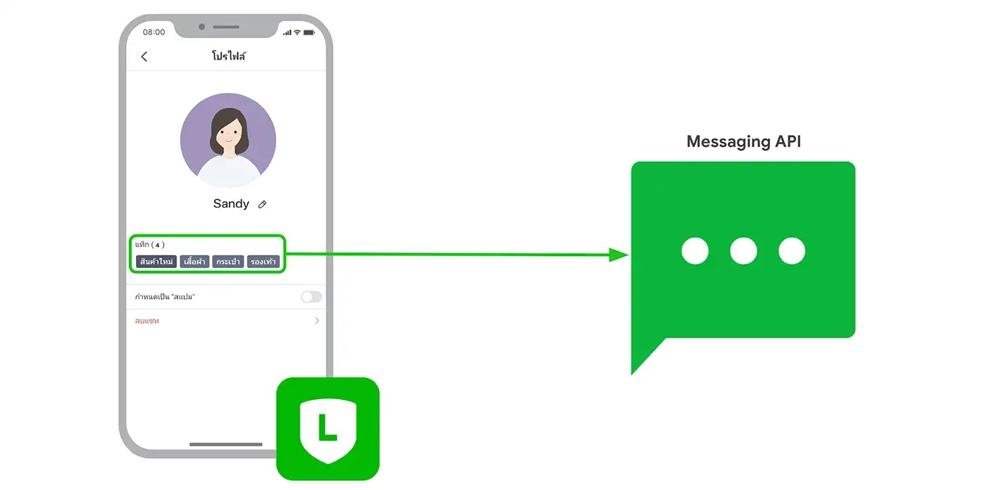 使用 Messaging API 解鎖一種像在 LINE OA 中標記的一組用戶發送訊息的方法。