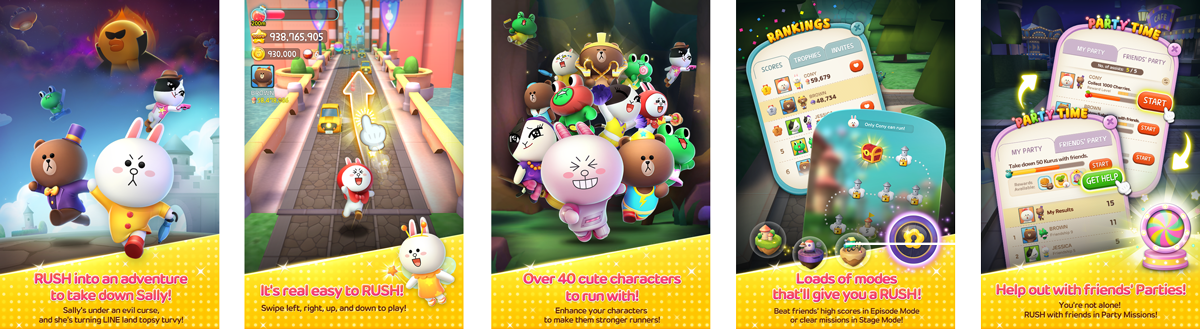 [Global]【LINE GAME】Endless Runner Game LINE RUSH! Featuring LINE ...