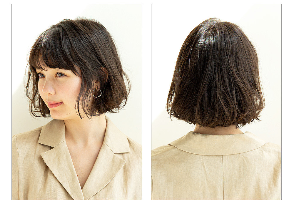 ダークカラーでも重く見えない！ 上品カジュアルボブ（MAQUIA ONLINE）