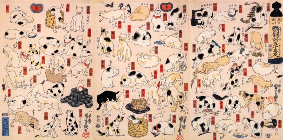日本人は昔から擬人化好き♡猫を擬人化させたキュートな浮世絵 日本人は昔から擬人化好き♡猫を擬人化させたキュートな浮世絵