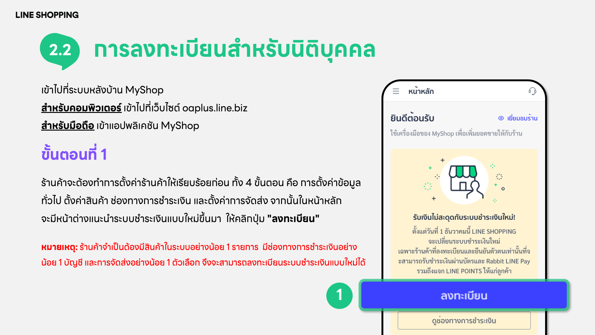ระบบชำระเงินแบบใหม่ LINE SHOPPING รับเงินไว ลดค่าธรรมเนียม